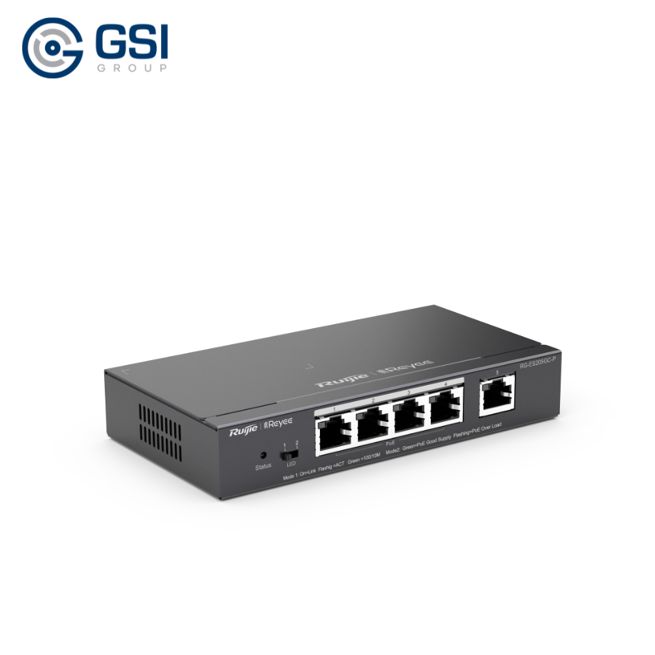 Ruijie Gigabit Smart PoE Switch 5-Port RG-ES205GC-P – GSI CCTV